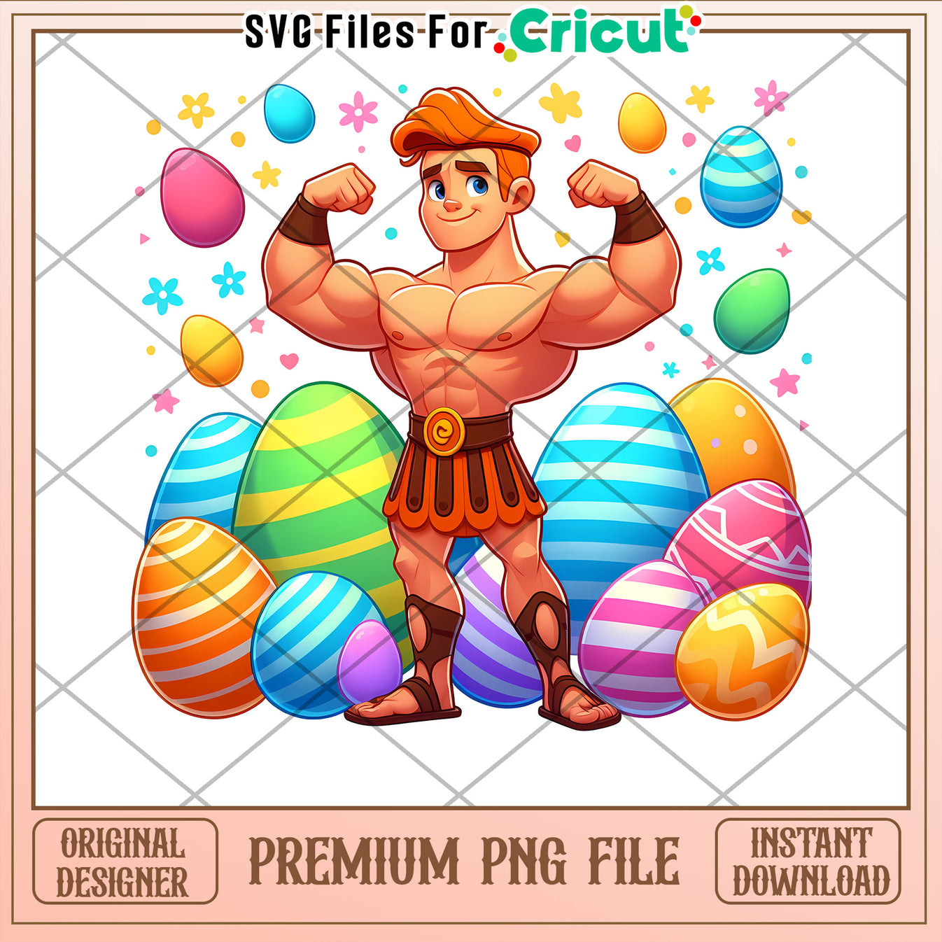 Easter Muscle Man PNG Instant Download – svg files for cricut