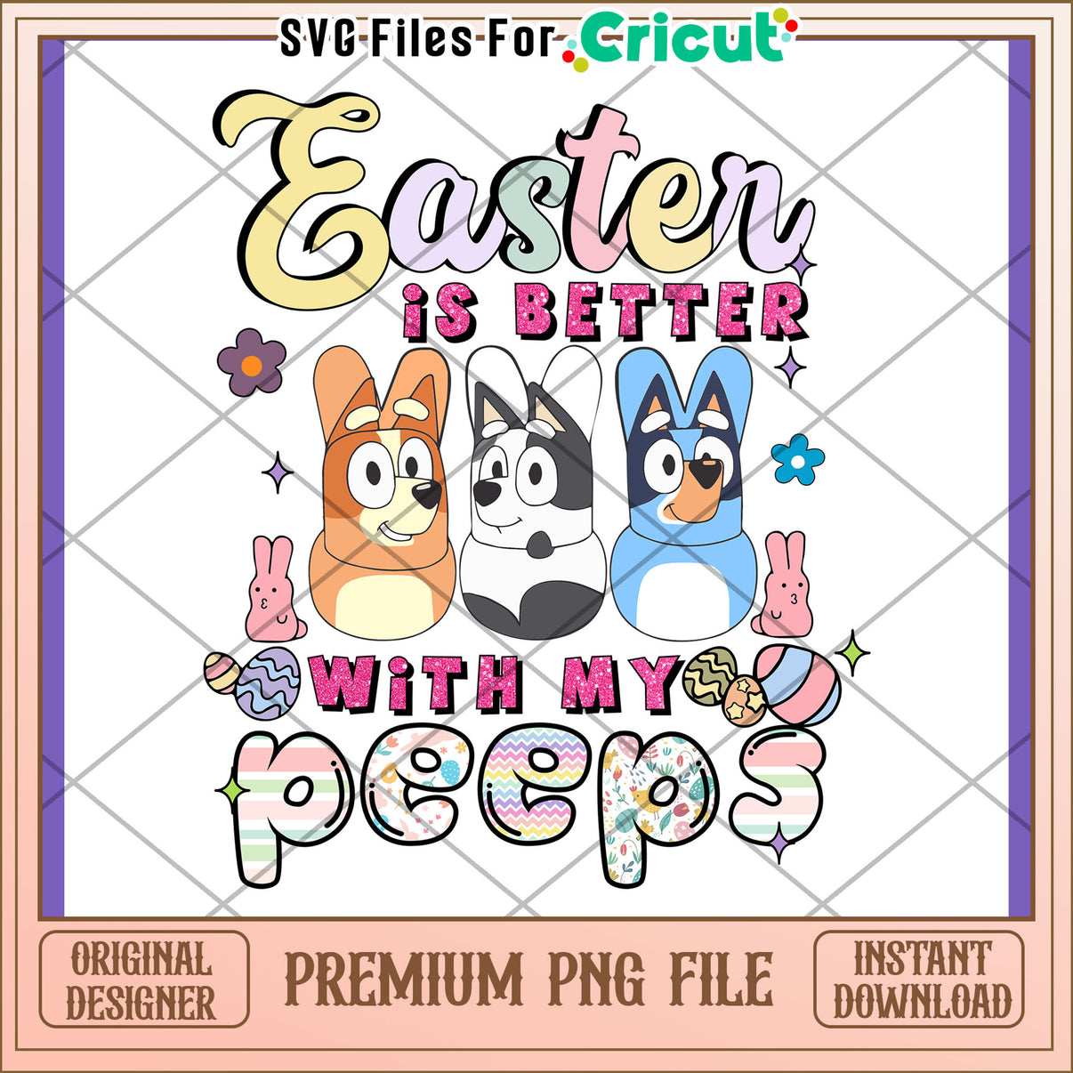 Easter Peeps PNG Design Printable – svg files for cricut