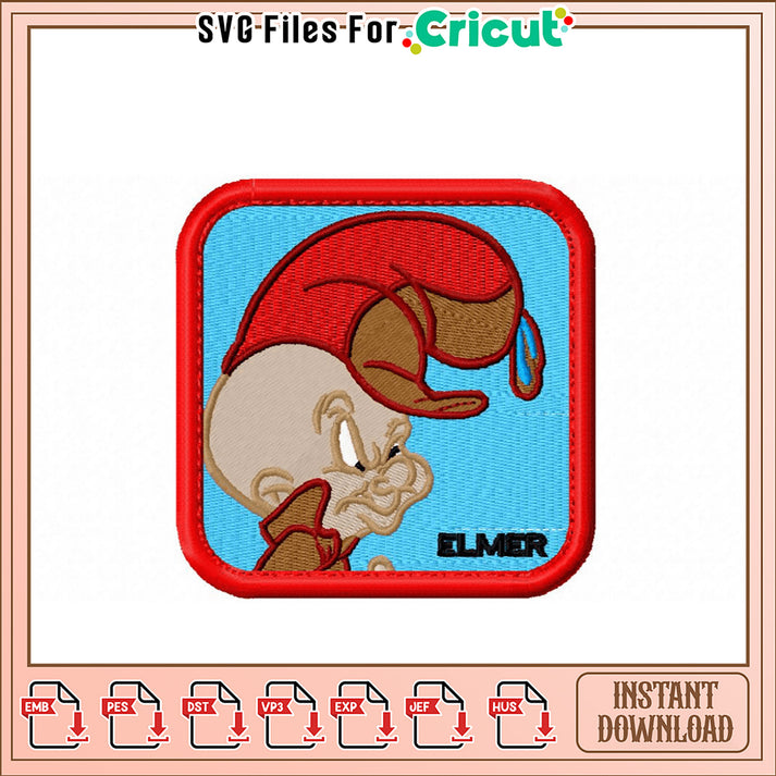 Elmer Fudd Embroidery Design Instant Download – svg files for cricut