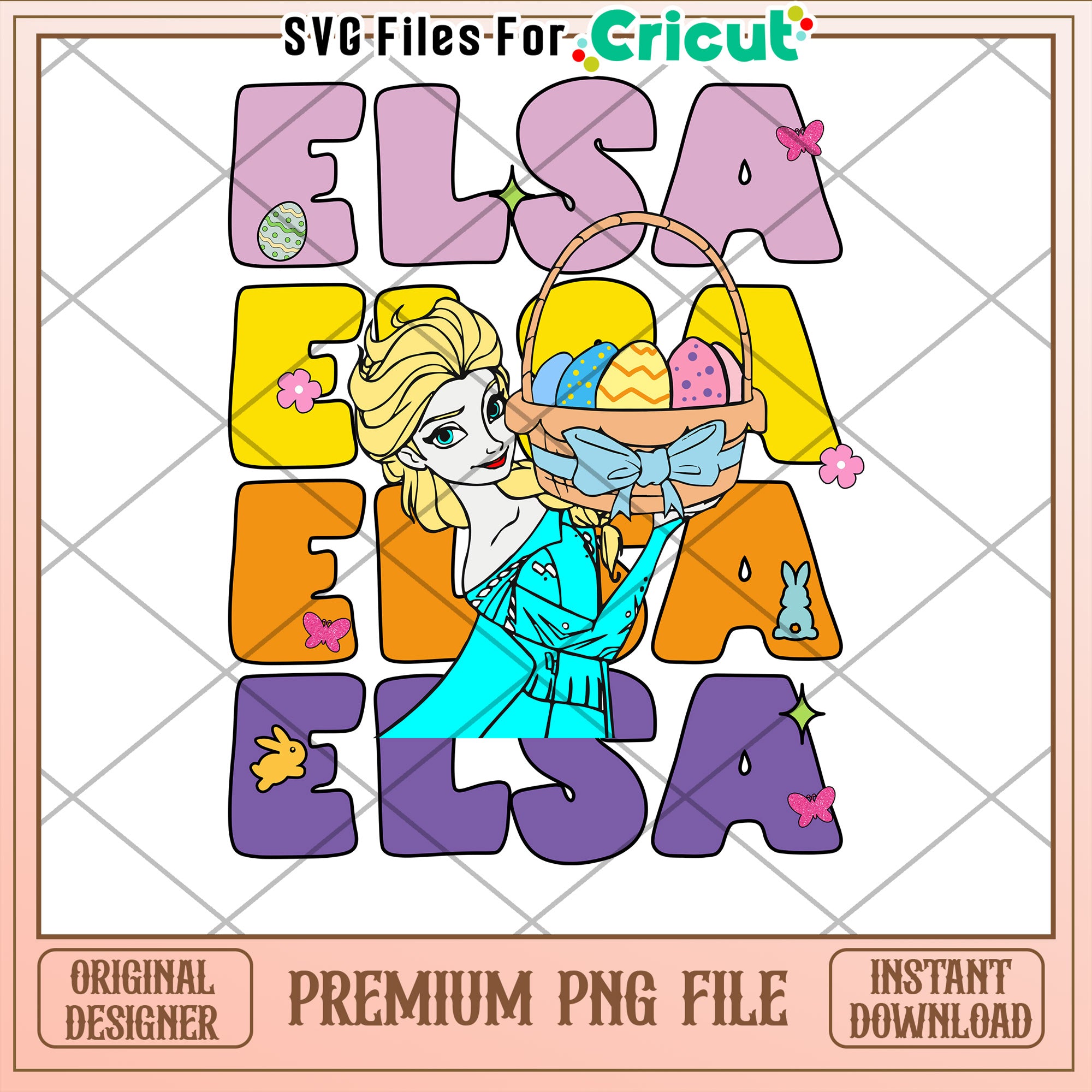 Elsa Easter PNG Sublimation Design – svg files for cricut