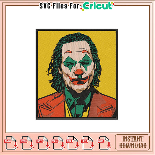Embroidered Joker Design for Unique Craft Projects – svg files for cricut