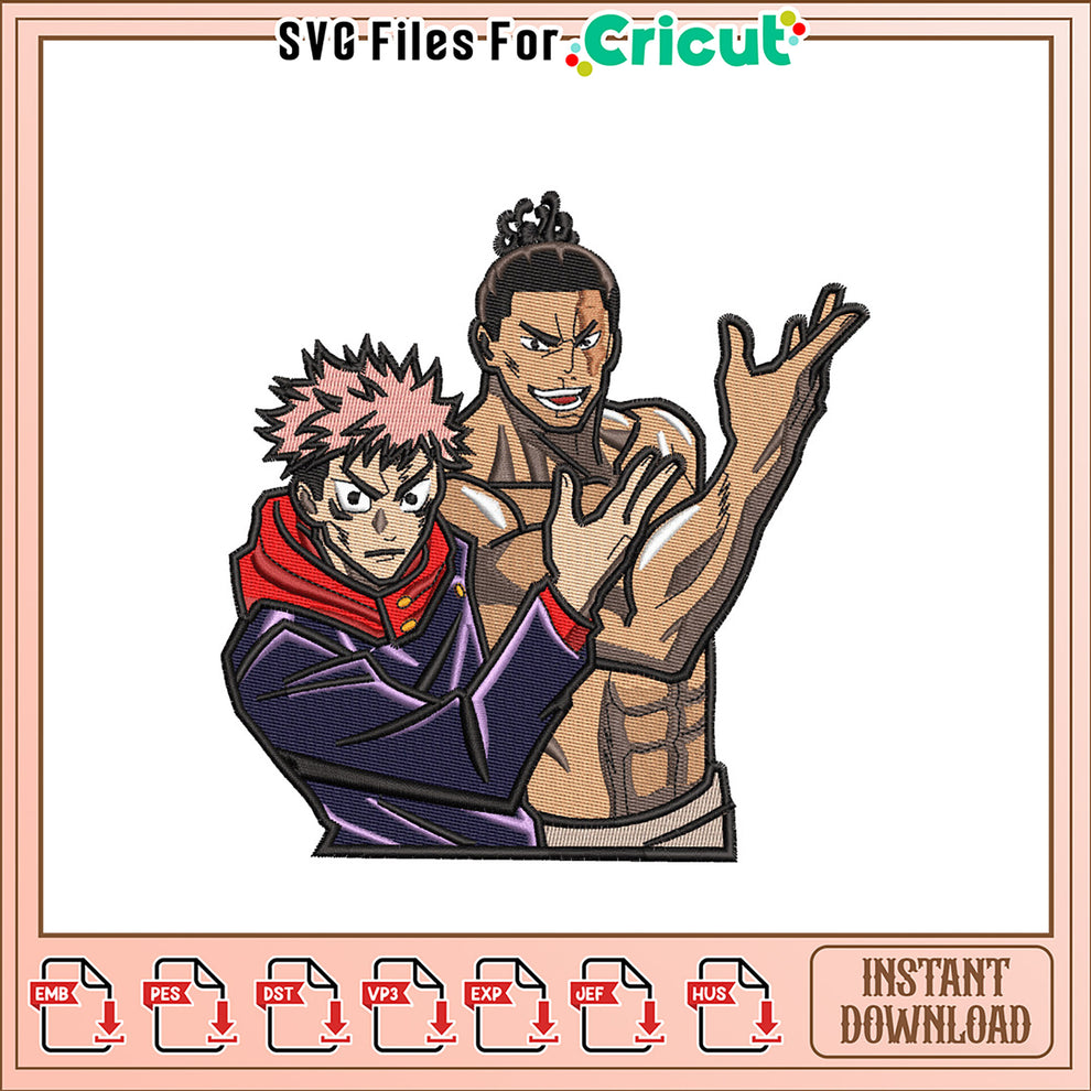 Embroidery Design Anime Sumo Wrestlers – svg files for cricut