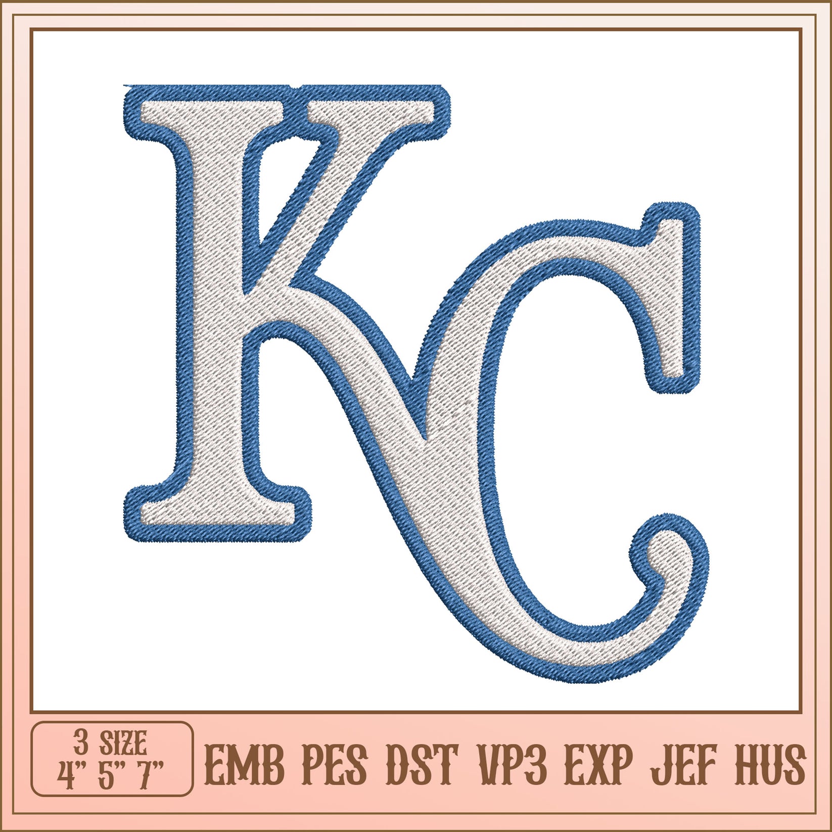 Embroidery Design KC Monogram – svg files for cricut