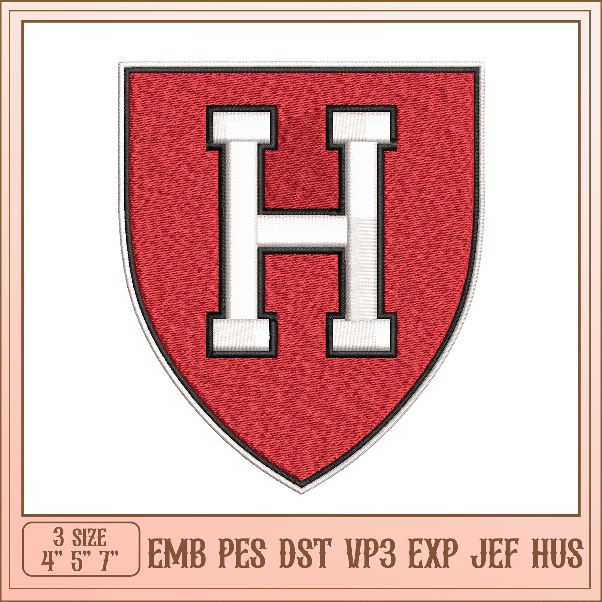Embroidery Design Letter H Patch – svg files for cricut