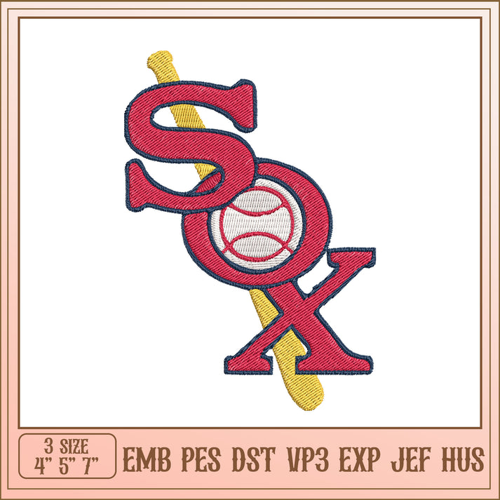 Embroidery Design Sox Baseball Logo – svg files for cricut