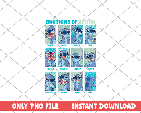 Emotion of Stitch disney png – svg files for cricut