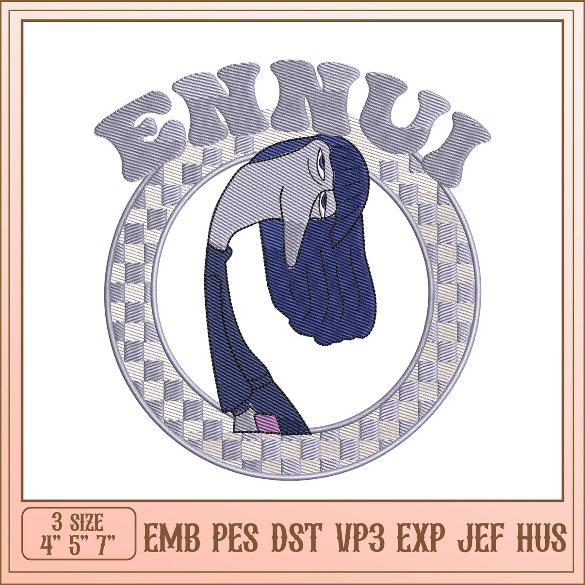 Ennui Embroidery Design - 3 Sizes – svg files for cricut