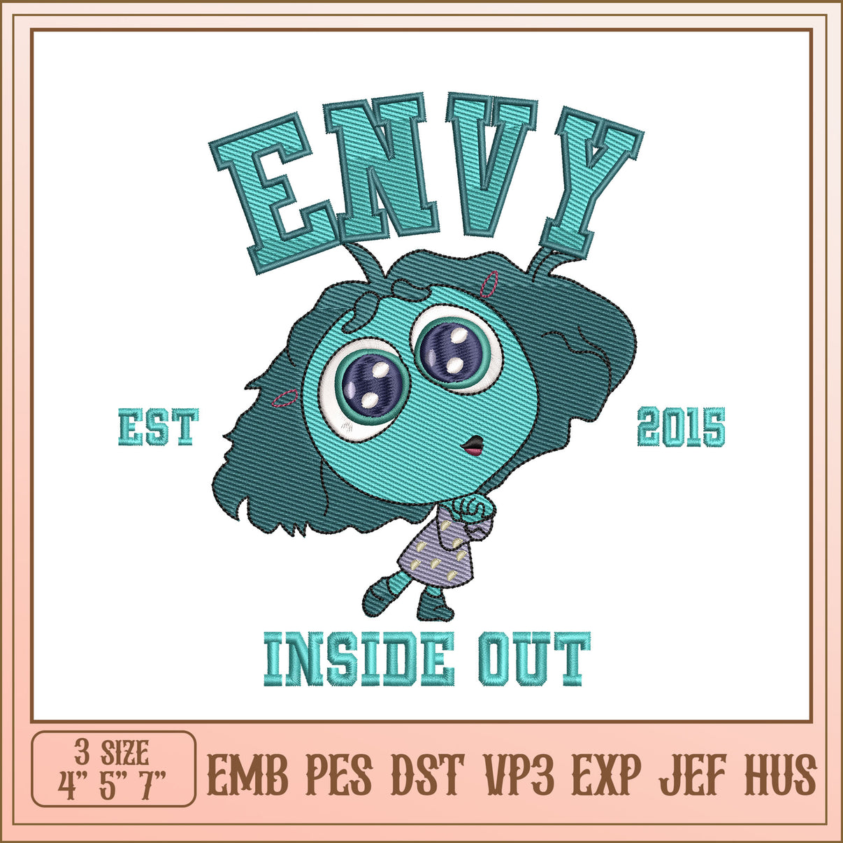 Envy Inside Out Embroidery Design – svg files for cricut