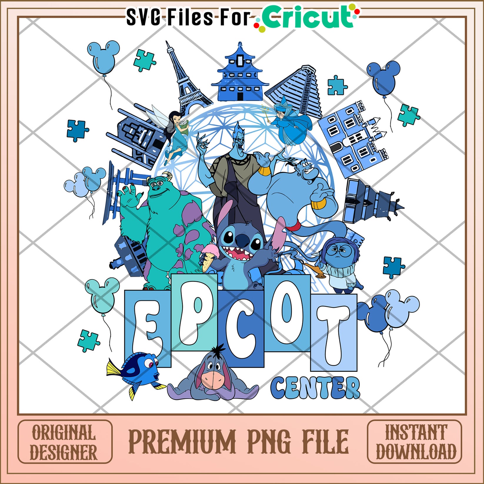 Epcot Center PNG Disney Characters – svg files for cricut