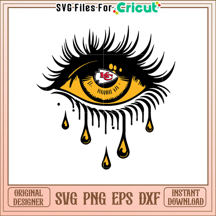 Eye Design with Chiefs Logo for SVG Projects – svg files for cricut