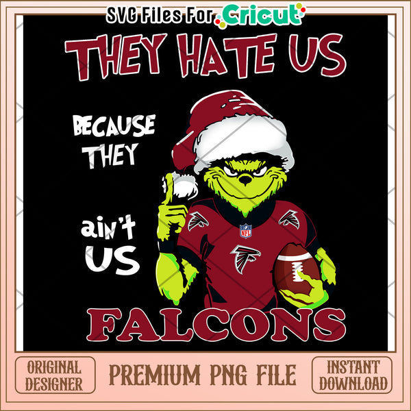 Falcons Grinch PNG design for die cut projects, perfect for fans – svg ...