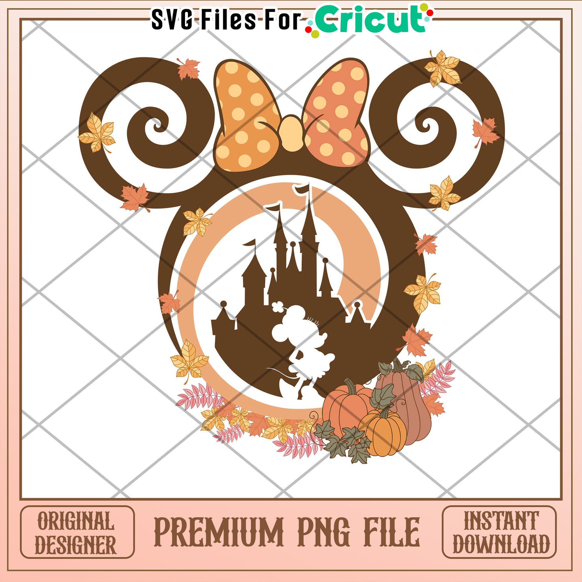 Fall Minnie Mouse Castle PNG – svg files for cricut
