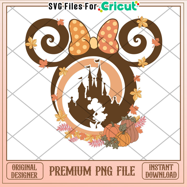 Fall Minnie Mouse Castle PNG – svg files for cricut