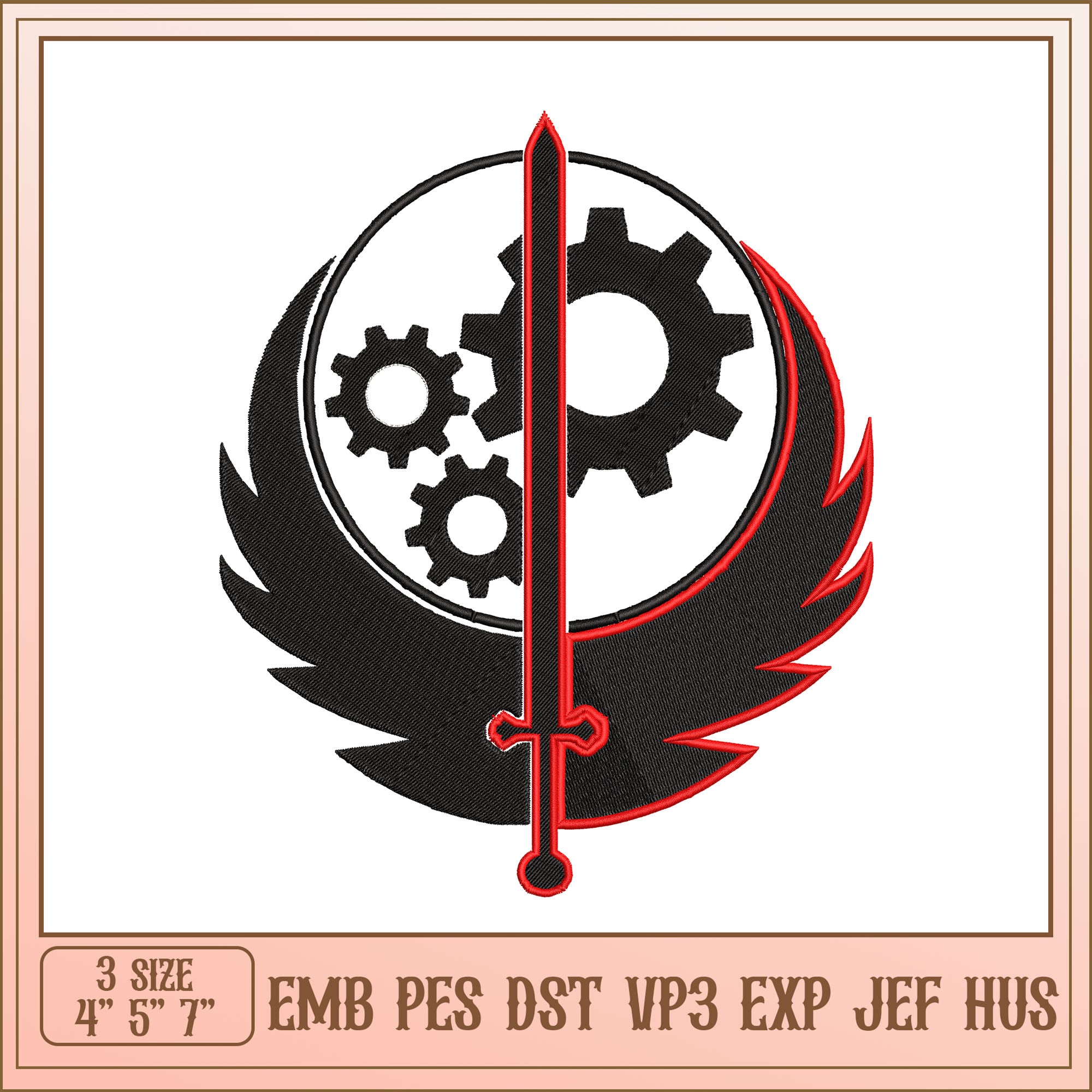Fallout Embroidery Design – svg files for cricut