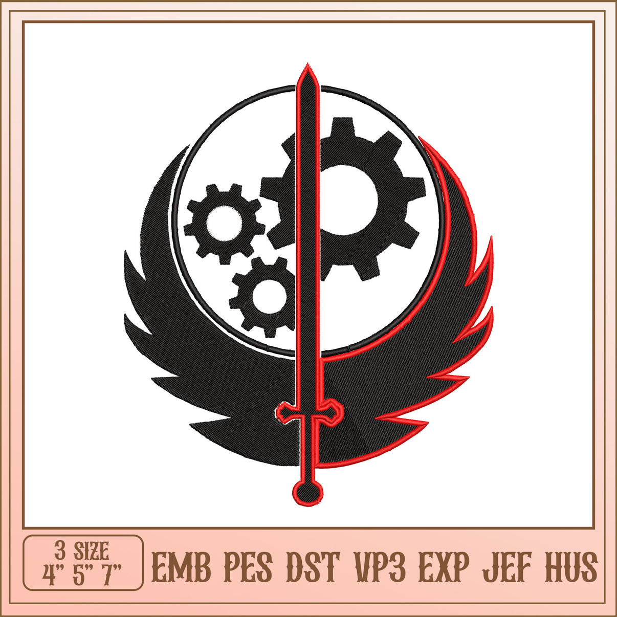 Fallout Embroidery Design – svg files for cricut