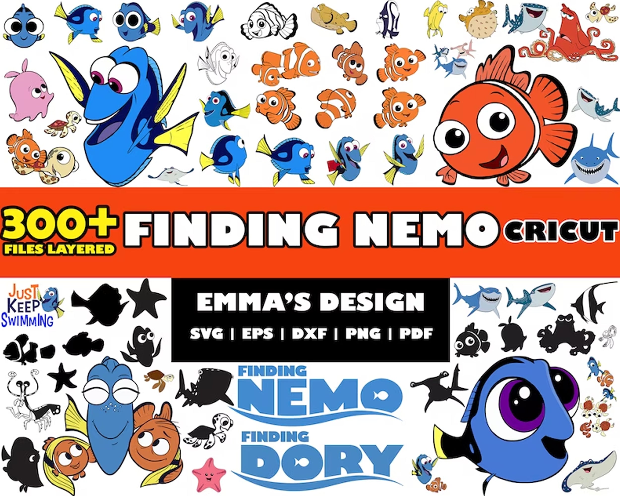 Finding nemo disney bundle svg, finding nemo characters svg – svg files ...