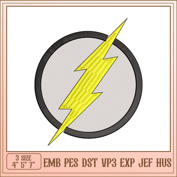 Flash Symbol Embroidery Design - EMB PES DST – svg files for cricut