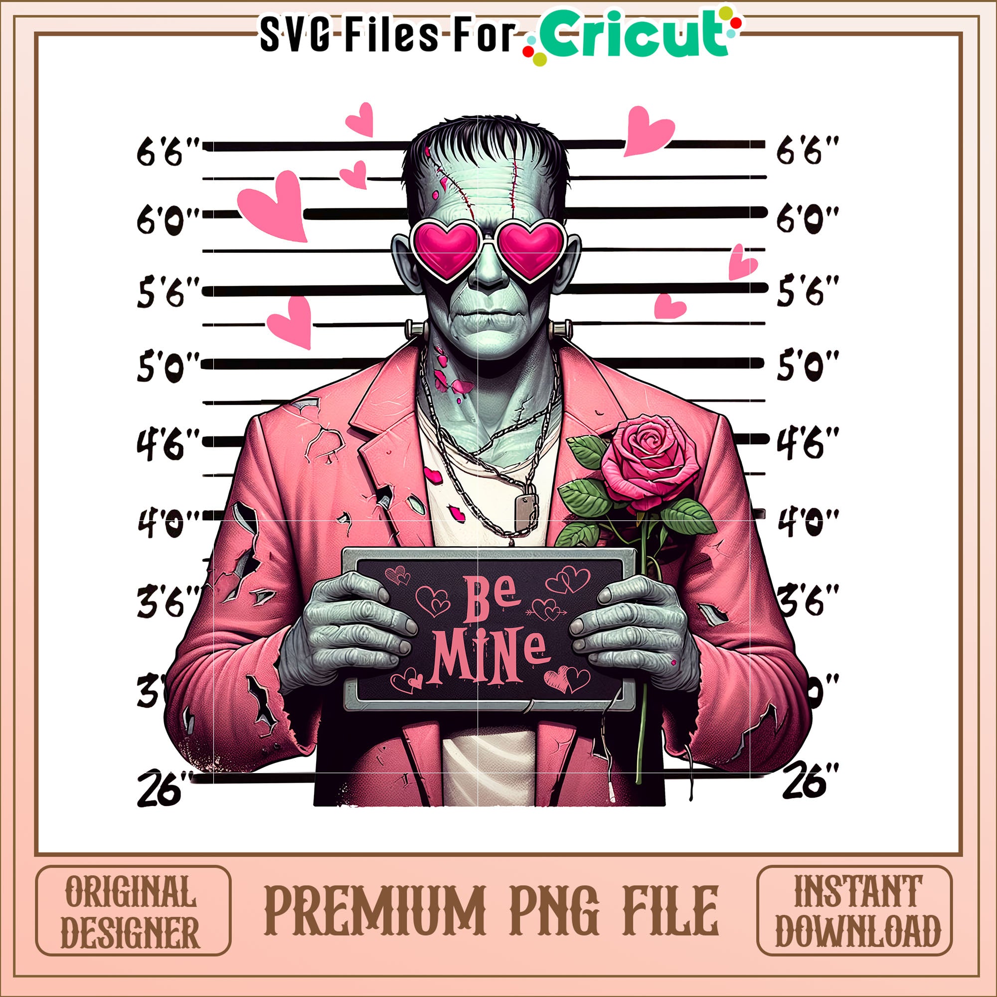 Frankenstein Valentine's Day PNG Image – svg files for cricut