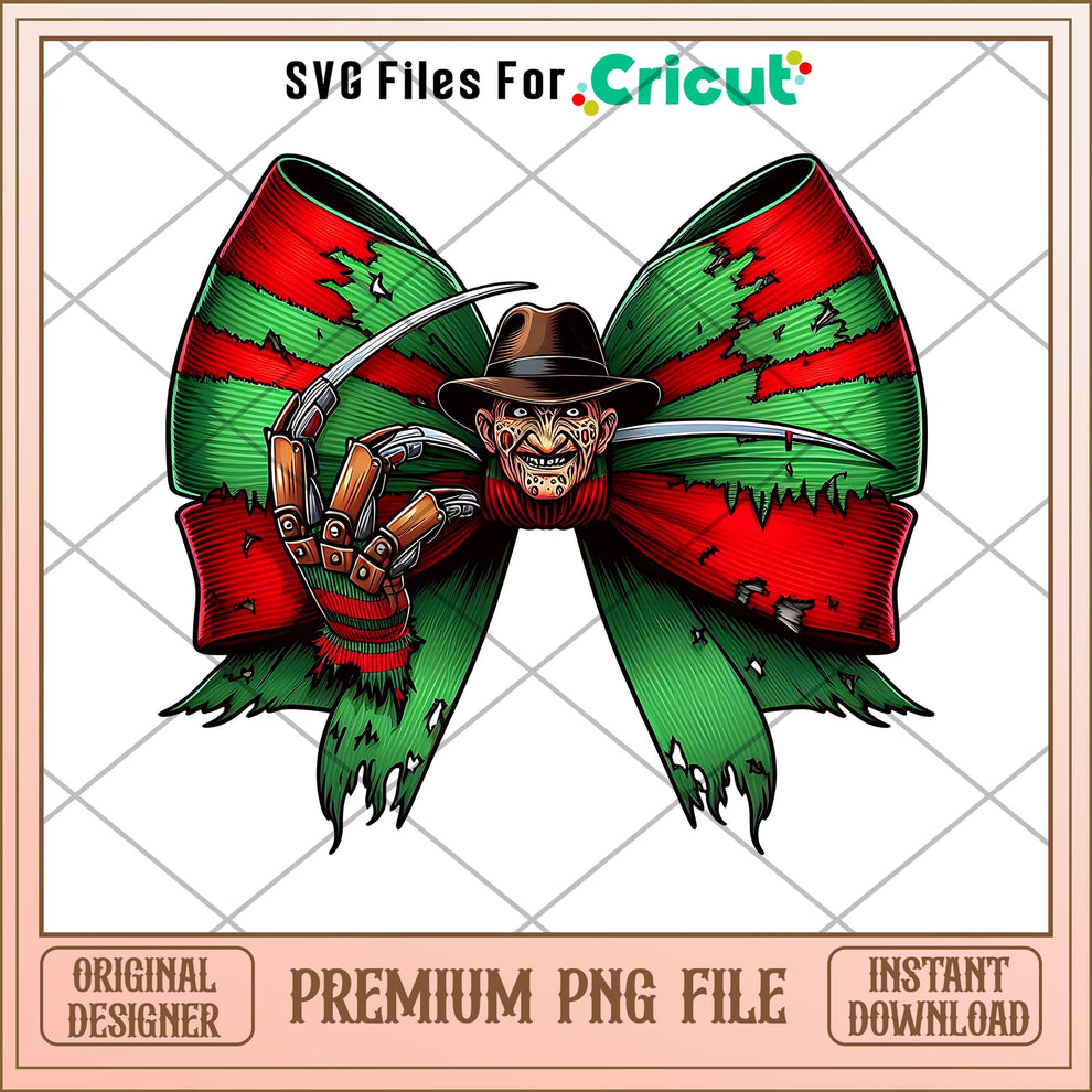 Freddy Krueger character bow png, character png, halloween png – svg ...