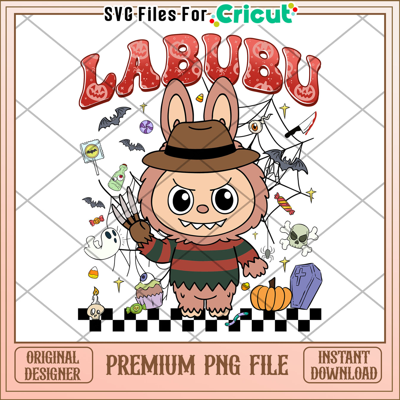 Freddy krueger labubu png, scary characters png, halloween pumkin png ...