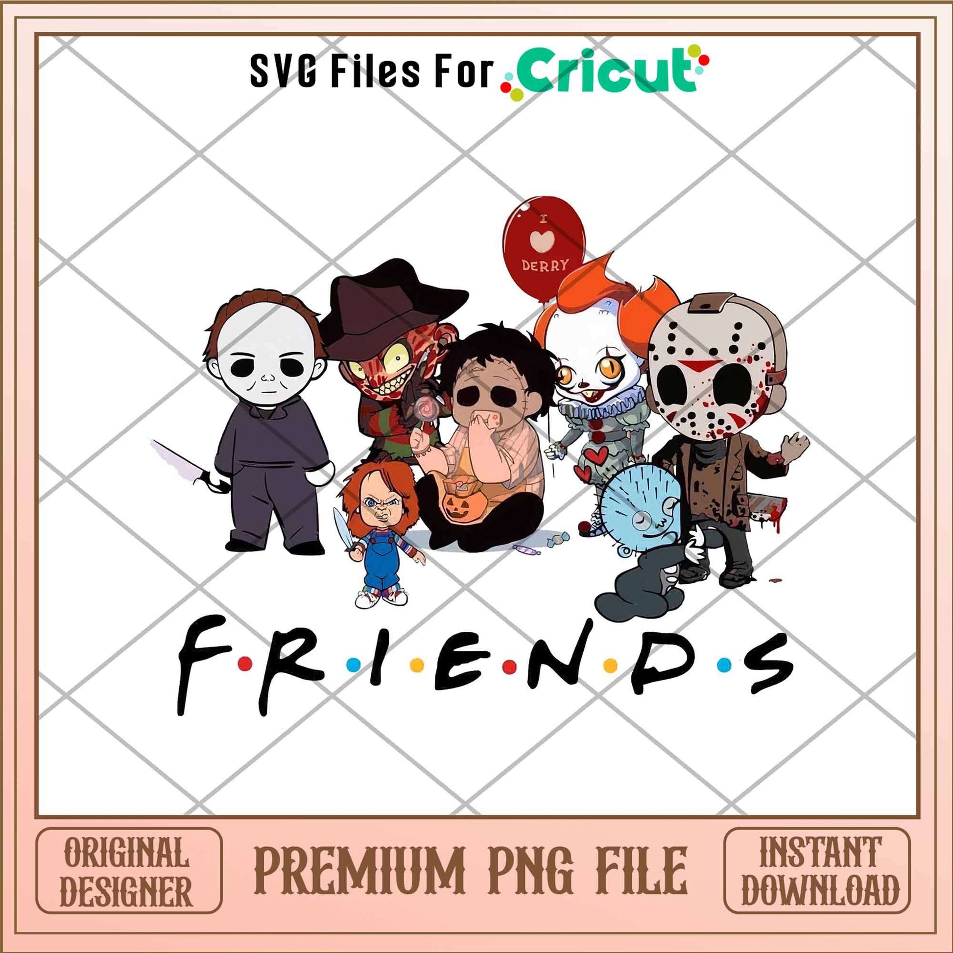 Friends Horror Characters png, Horror Characters png, Digital Download ...
