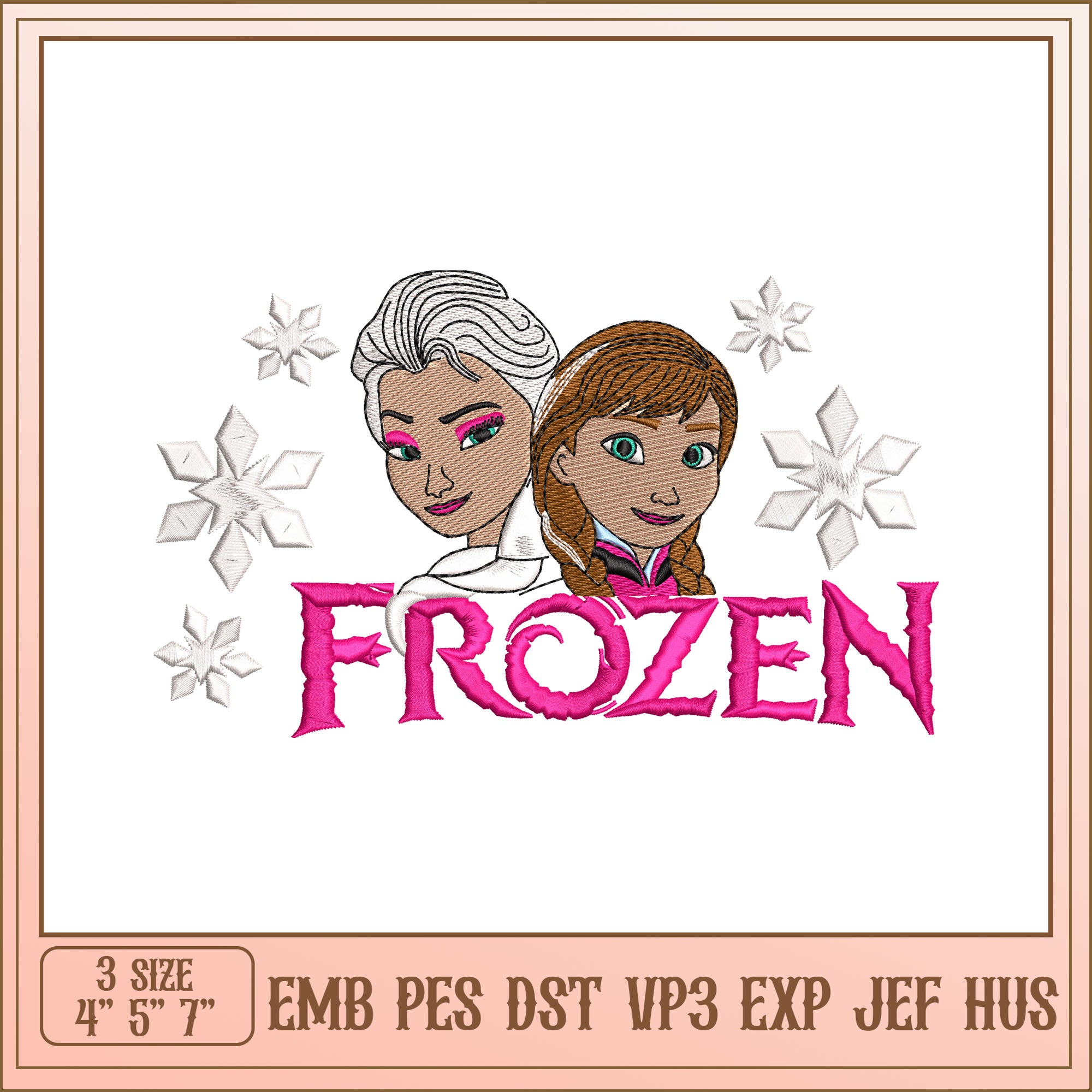 Frozen Embroidery Design 4x7 Inch – svg files for cricut