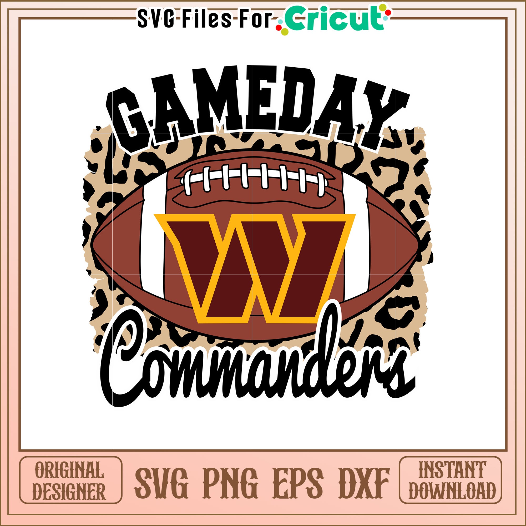 Gameday Commanders Football SVG – svg files for cricut
