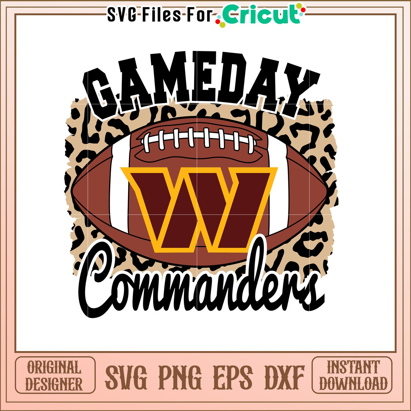 Gameday Commanders Football SVG – svg files for cricut