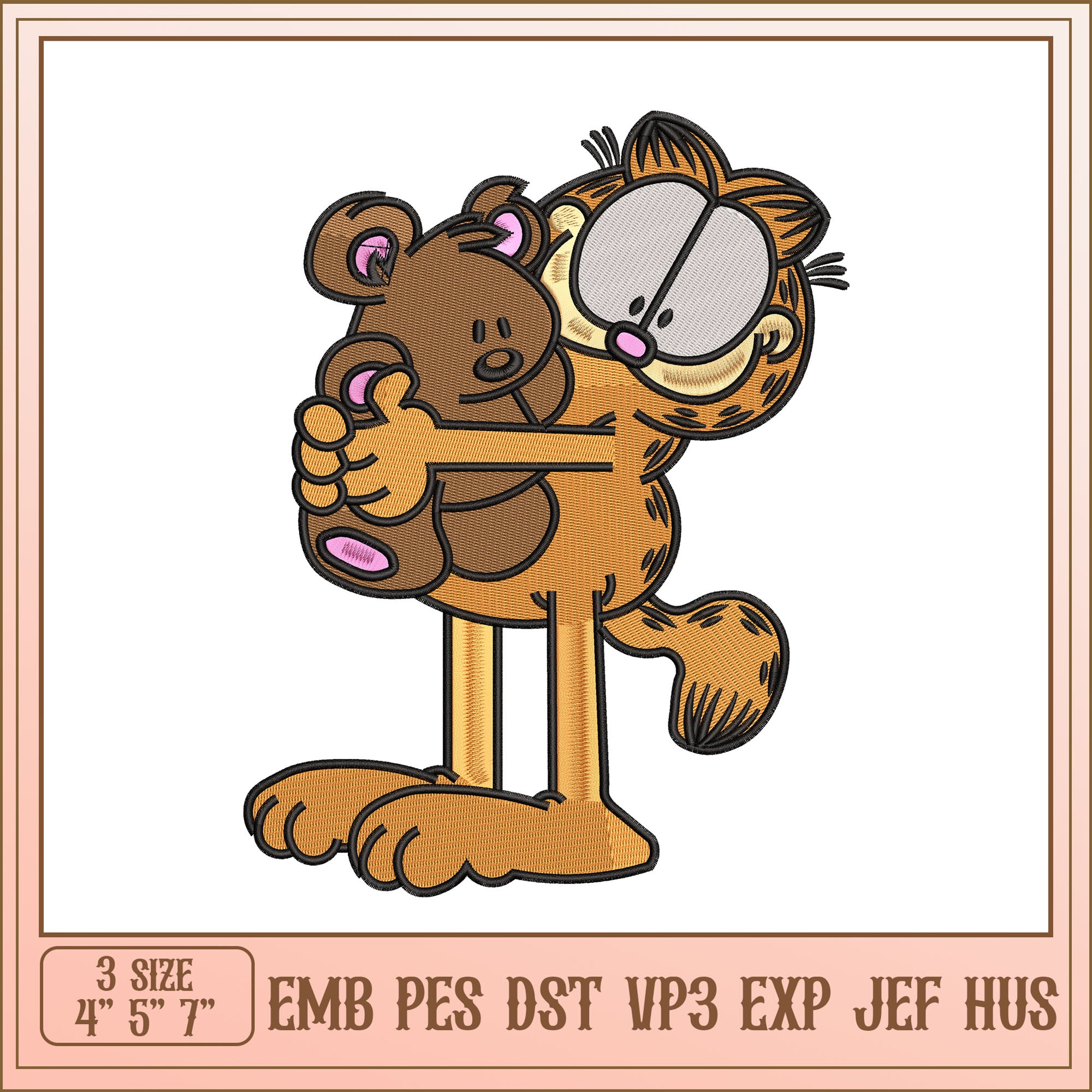 Garfield Embroidery Design – svg files for cricut
