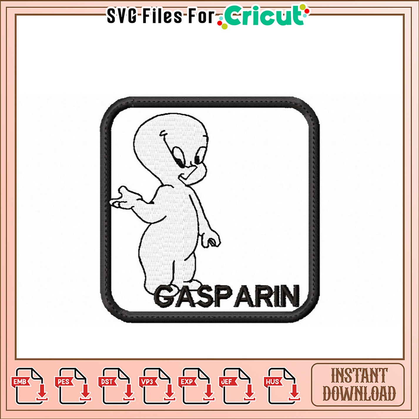 Gasparin Embroidery Design Instant Download – svg files for cricut