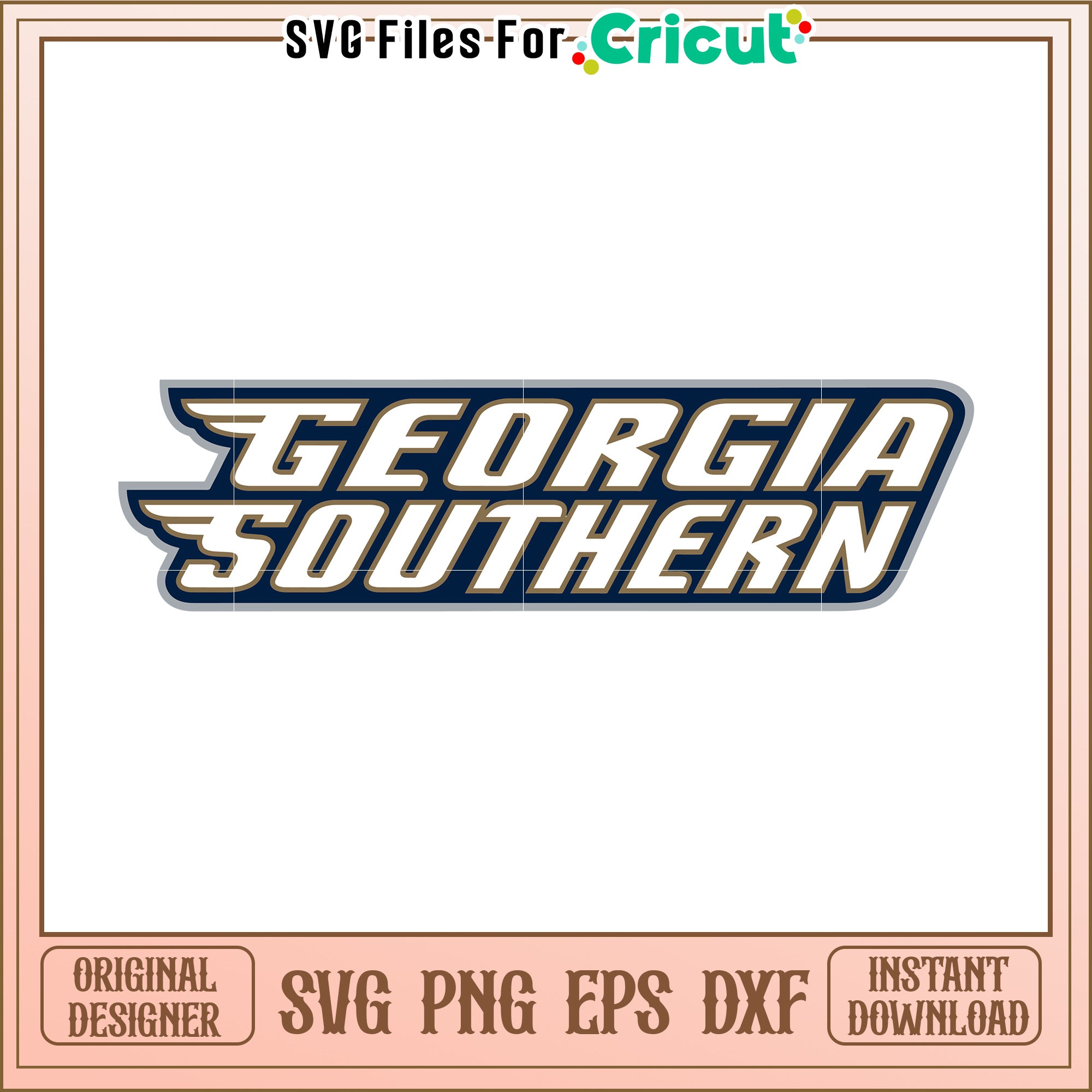 Georgia Southern SVG File for Cricut, instant download for creative pr ...