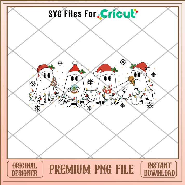 Ghost Christmas santa hat png, Ghost png, christmas day png – svg files ...