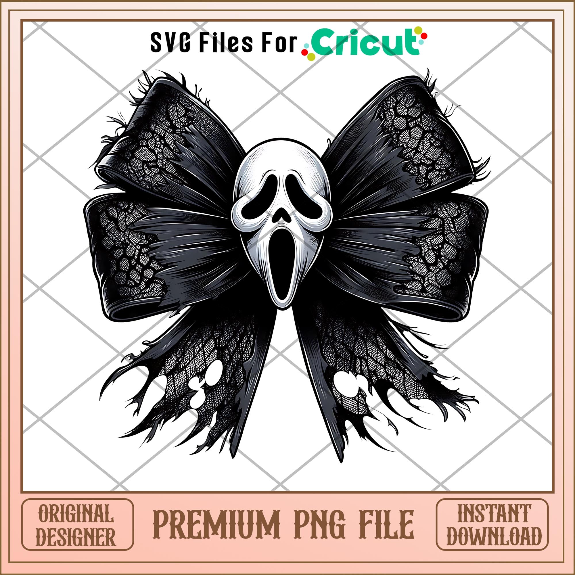 Ghost Face character bow png, character png, halloween png – svg files ...