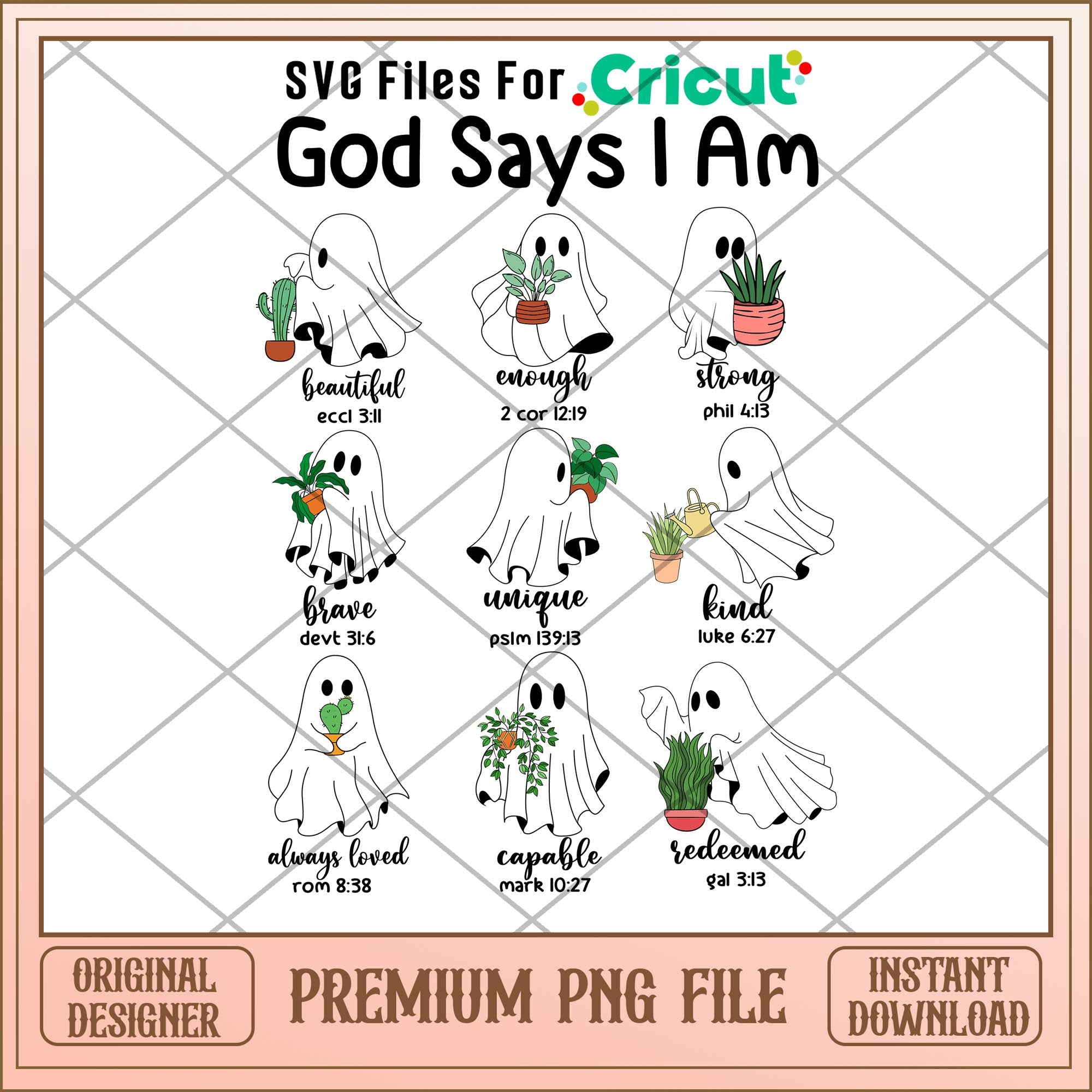 Ghost says I am beautiful png, ghost png, halloween png – svg files for ...