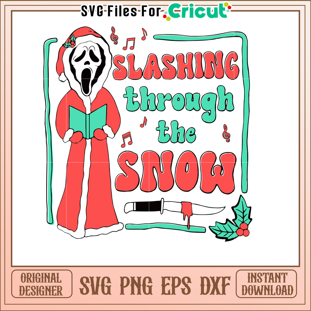 Ghostface Santa SVG Christmas Design – svg files for cricut
