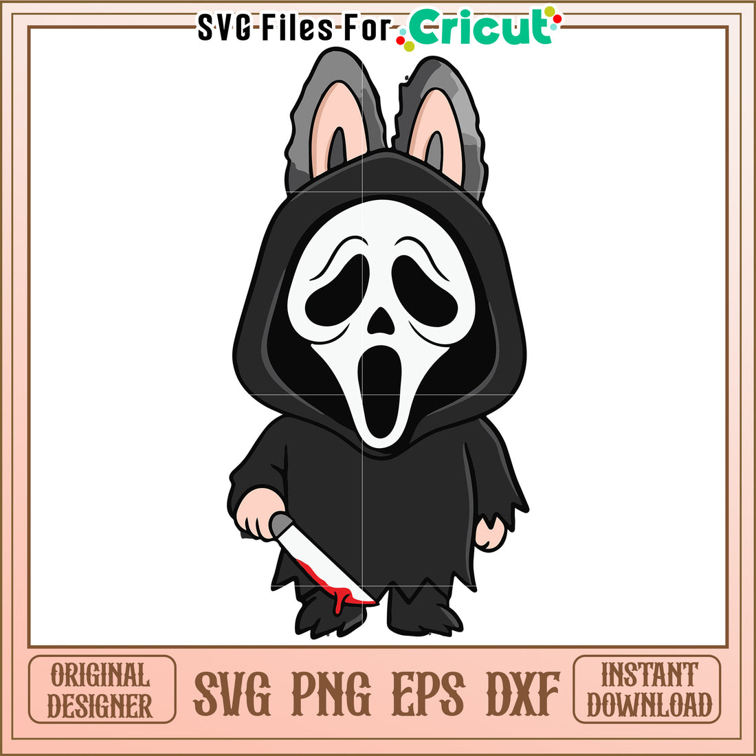 Ghost face labubu svg, halloween candy svg, trick or treat svg – svg ...