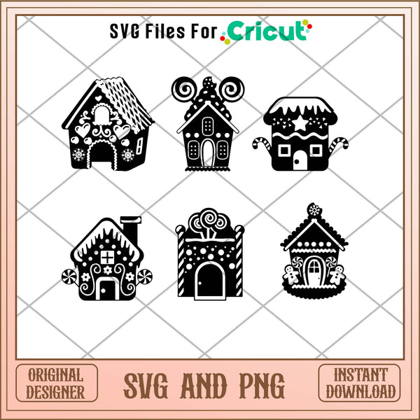Christmas Gingerbread house svg bundle, Christmas day svg - Svgfilefor ...