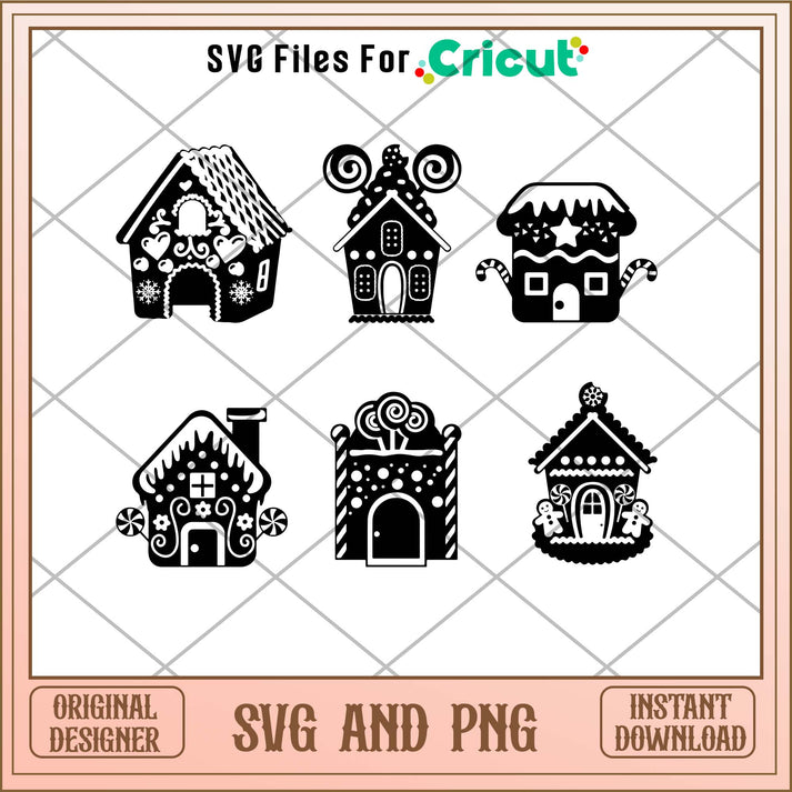 Christmas Gingerbread house svg bundle, Christmas day svg - Svgfilefor ...
