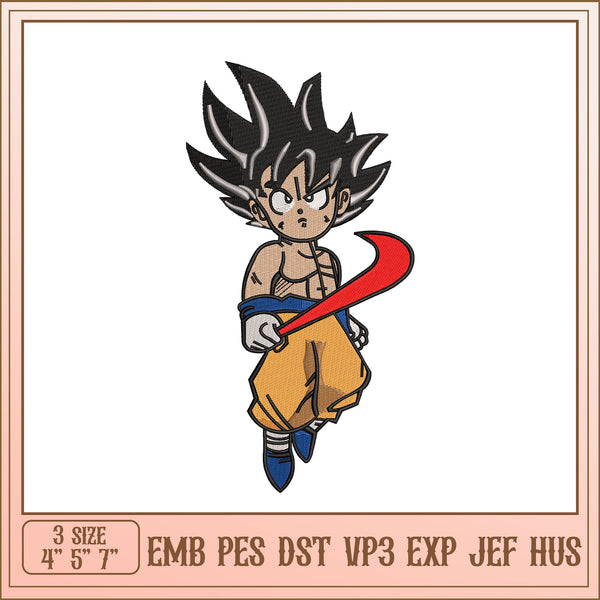 Goku Embroidery Design 3 Sizes EMB PES DST VP3 – svg files for cricut