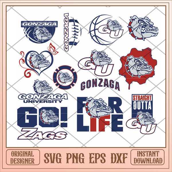 Gonzaga Bulldogs sticker svg, sticker svg, ncaa svg – svg files for cricut