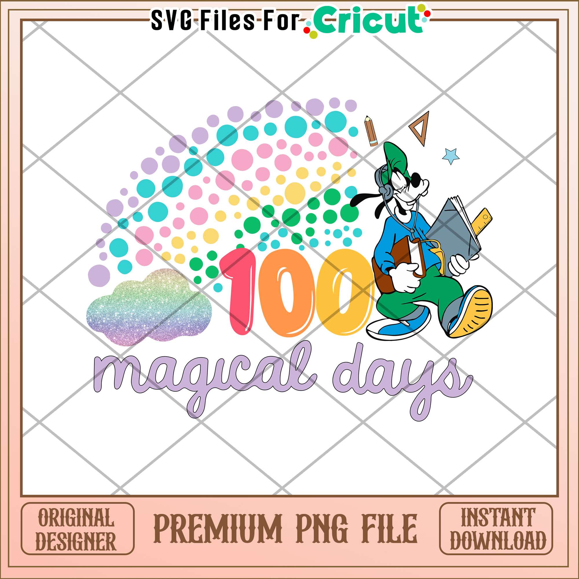 Goofy 100 magical days png, magic school png, disney png – svg files ...