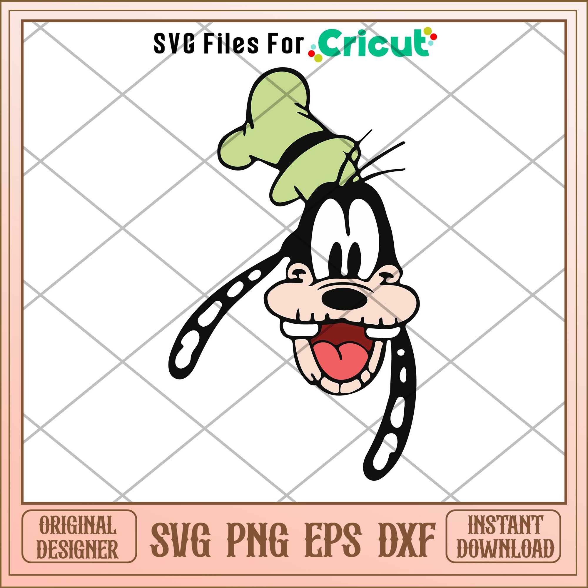 Goofy Goof Cartoon Characters head svg, Disney characters svg, Digital ...