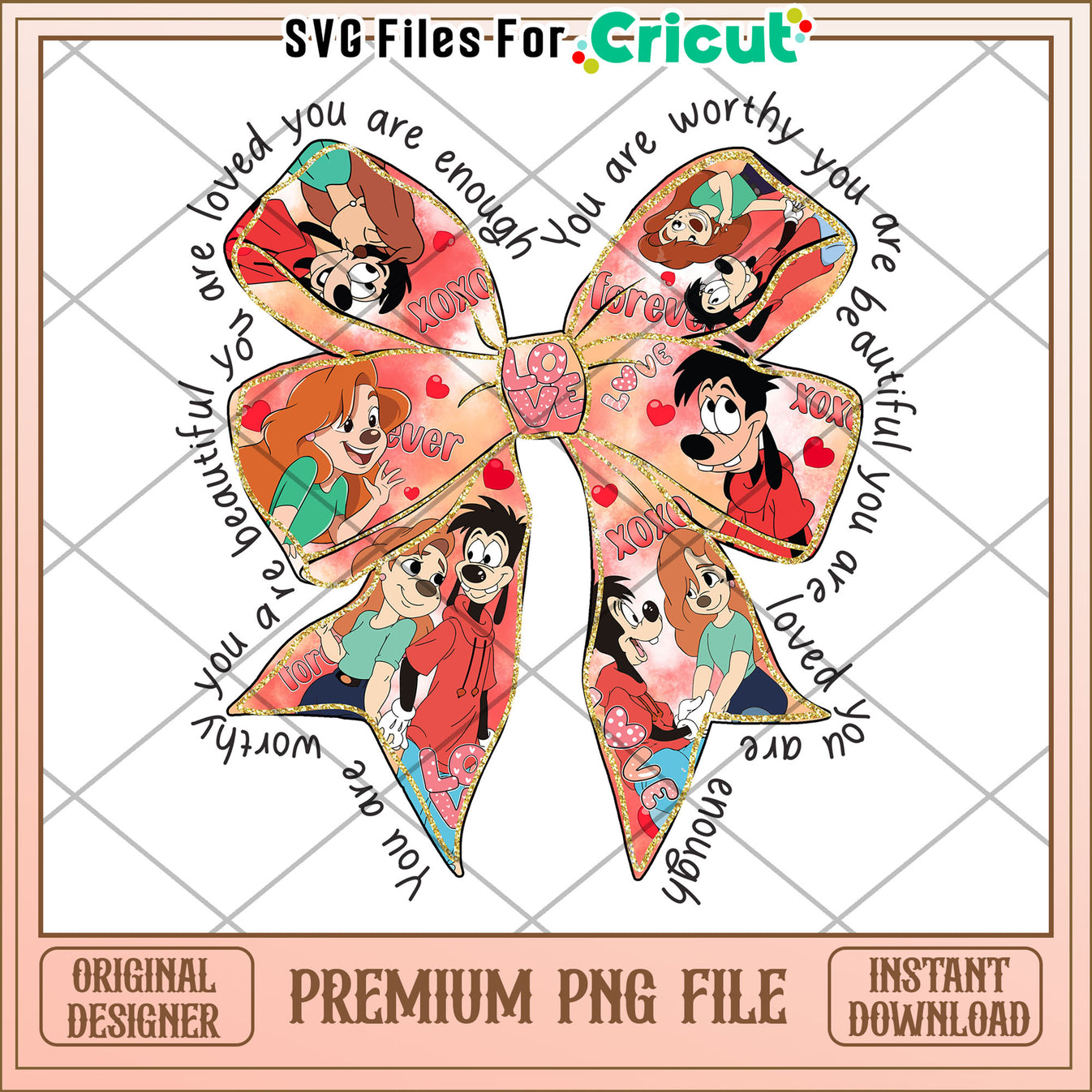 Goofy Movie Bow PNG Sublimation – svg files for cricut
