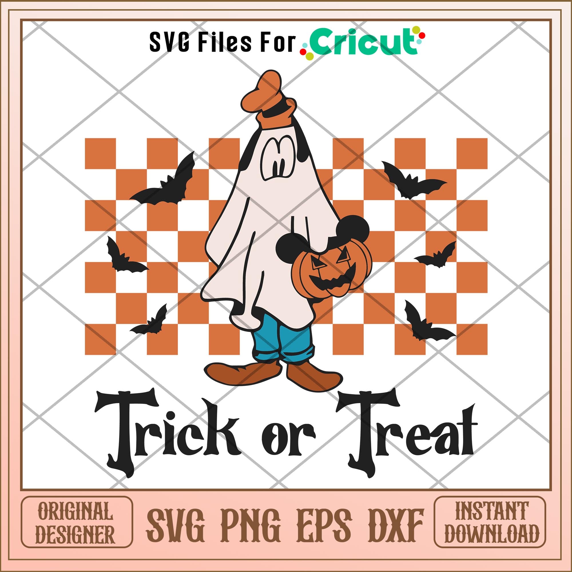 Goofy Trick or Treat Halloween svg, Disney characters svg, Digital Dow ...