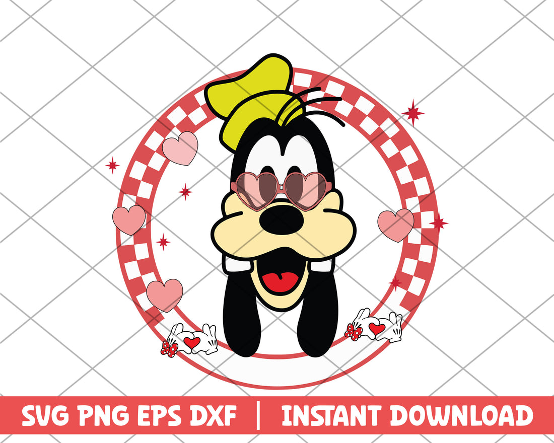 Goofy heart glasses disney svg – svg files for cricut