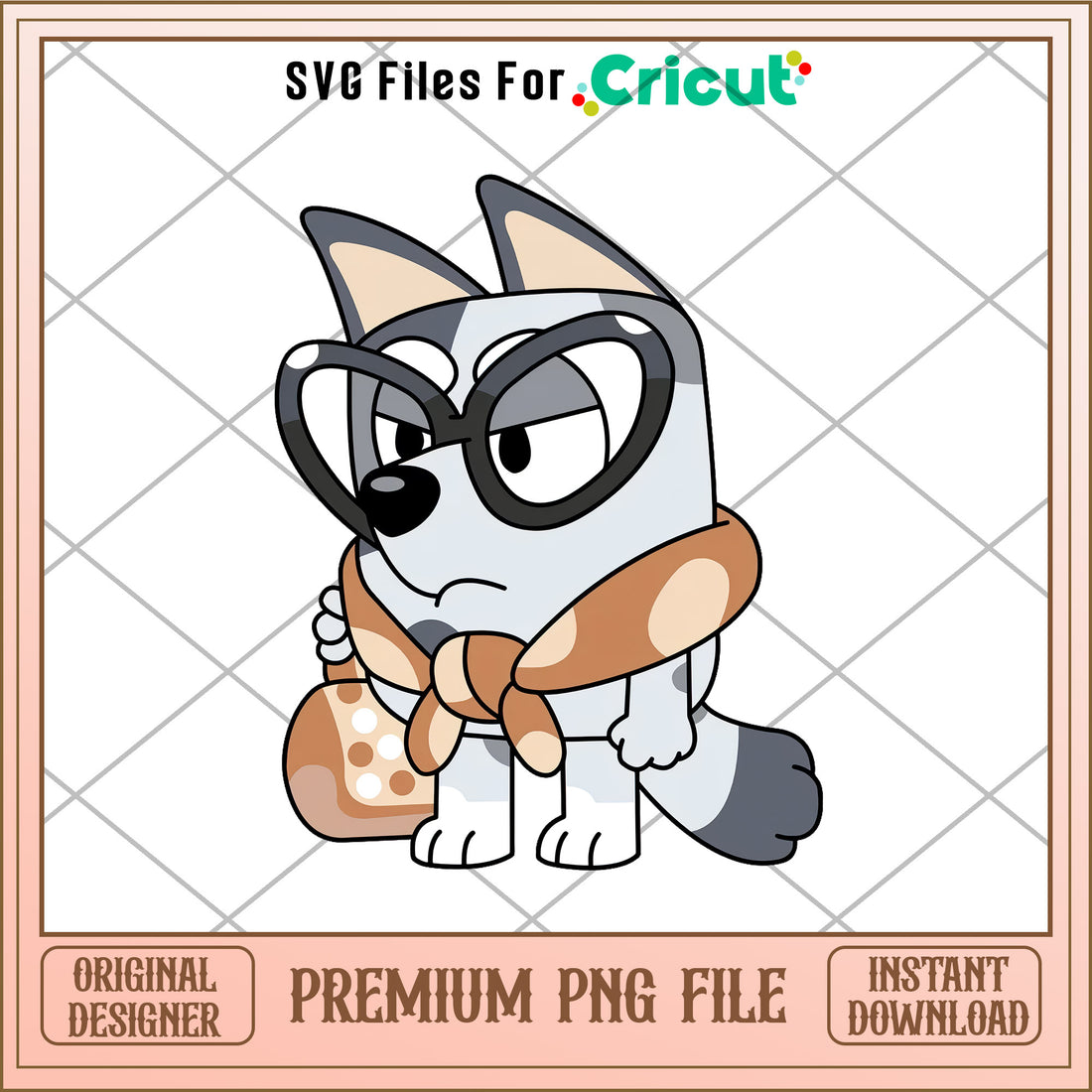 Granny Gladys character cartoon png – svg files for cricut