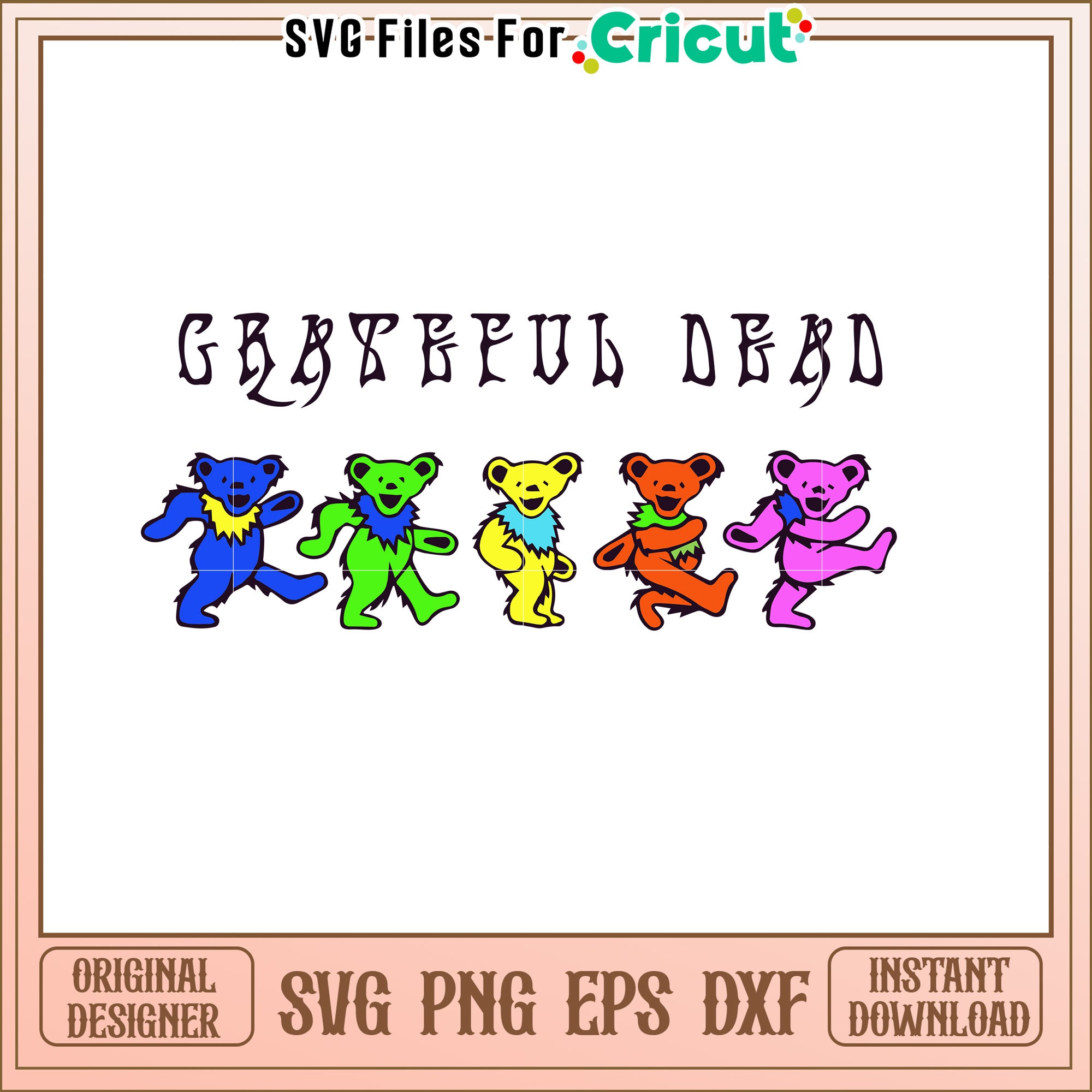 Grateful Dead Dancing Bears SVG – svg files for cricut