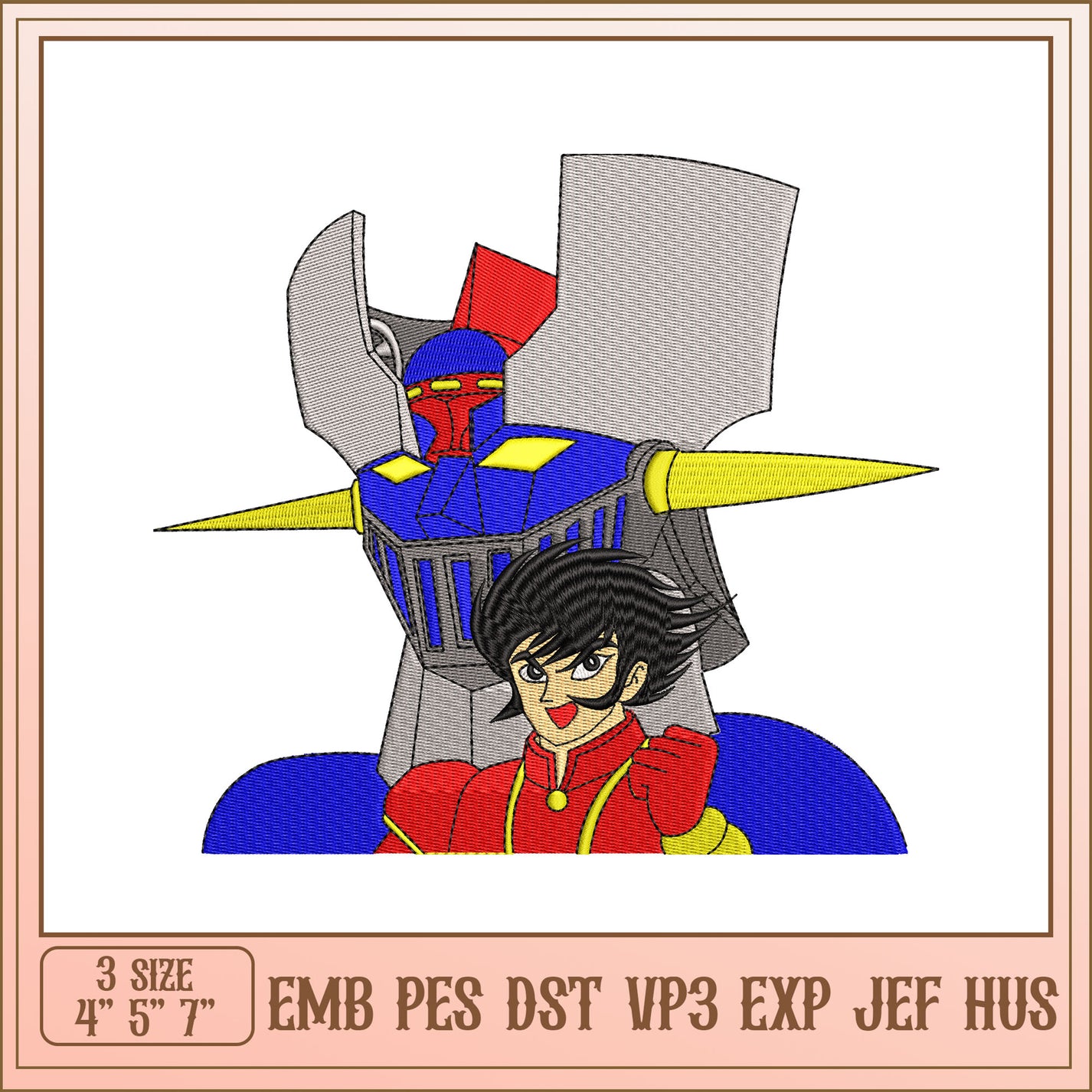 Great Mazinger Embroidery Design – svg files for cricut