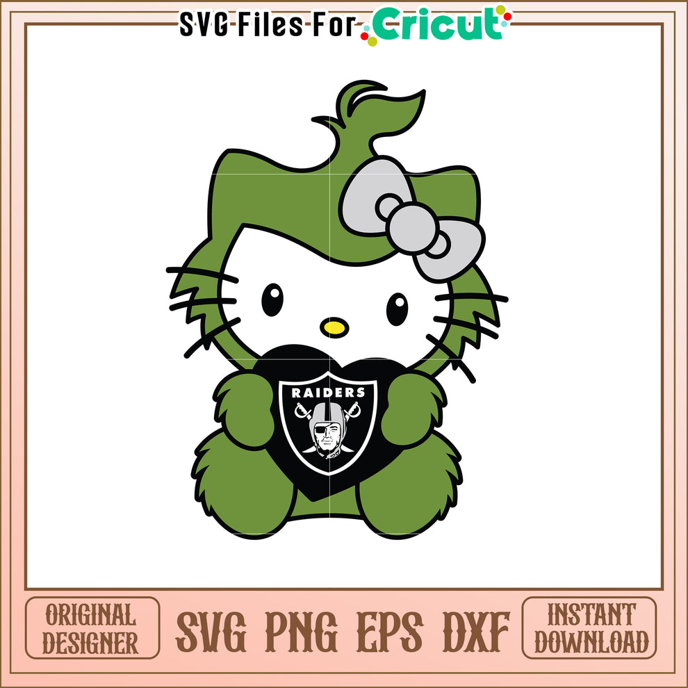 Green Hello Kitty Raiders SVG – svg files for cricut