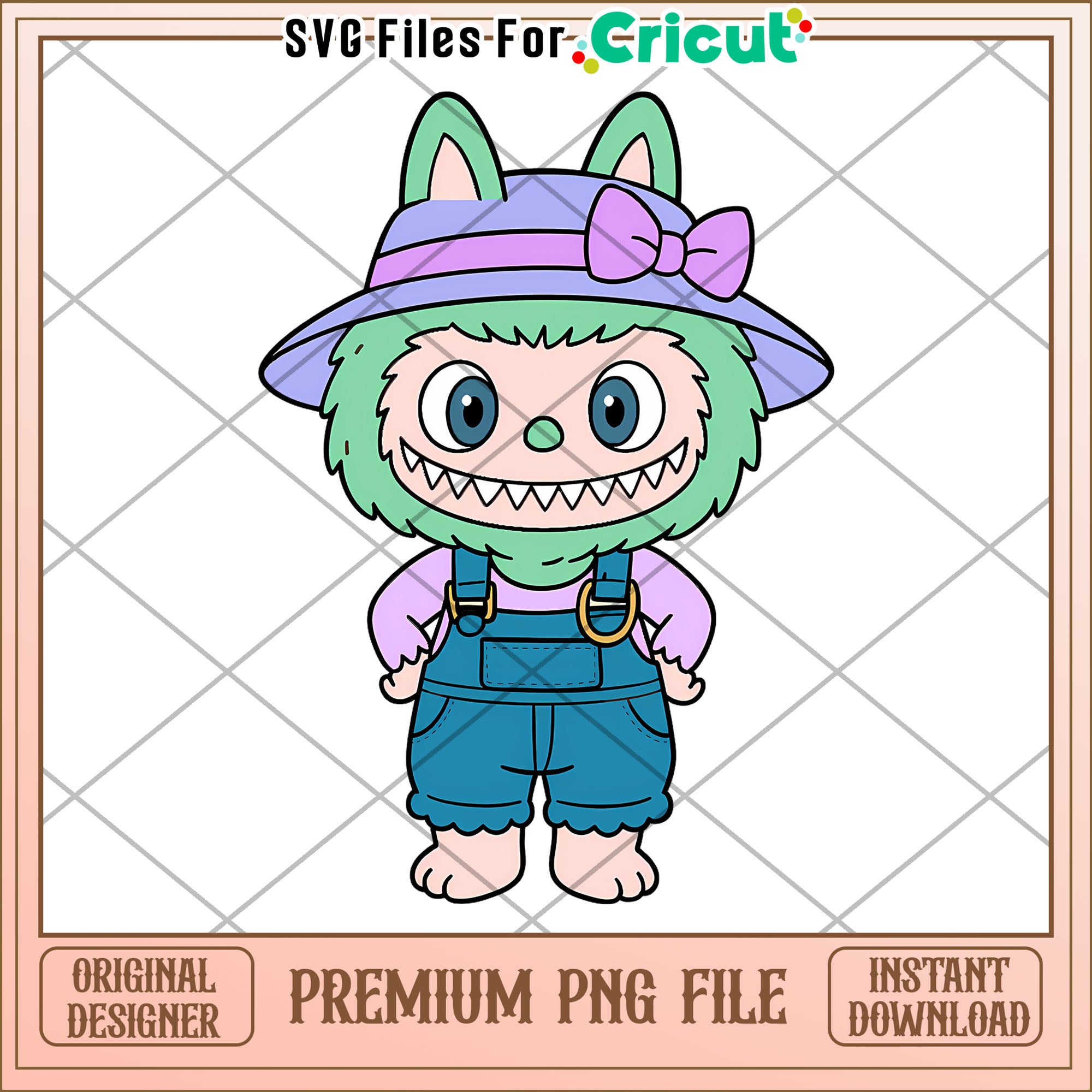 Green labubu and purple hat png, labubu cartoon png, labubu characters ...